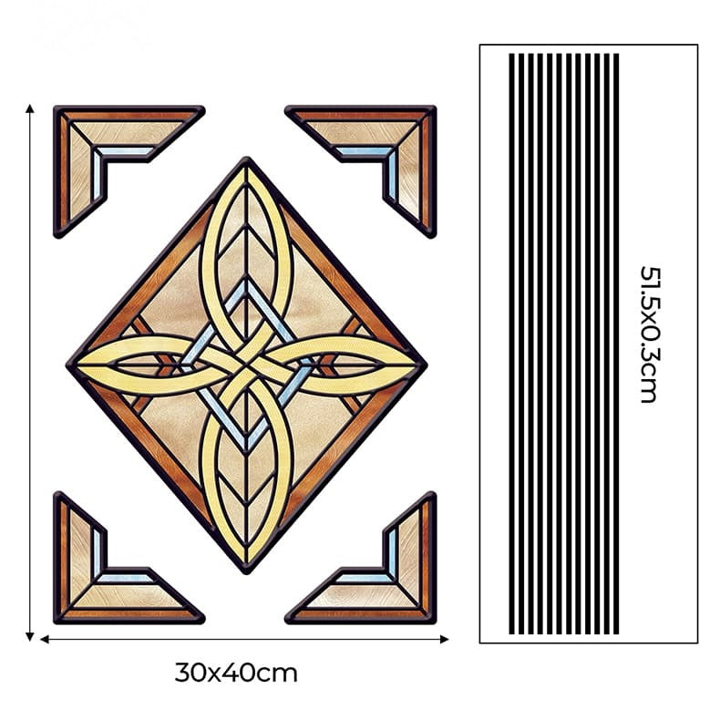 Aurora’s Knot Static Cling Window Film | Decorative Stained Glass ...