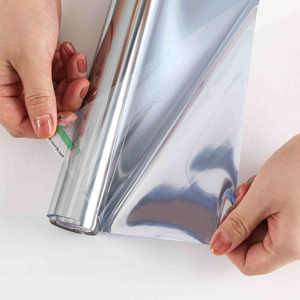 ADD.HERES Silver One Way Solar Control Window Film Static Cling