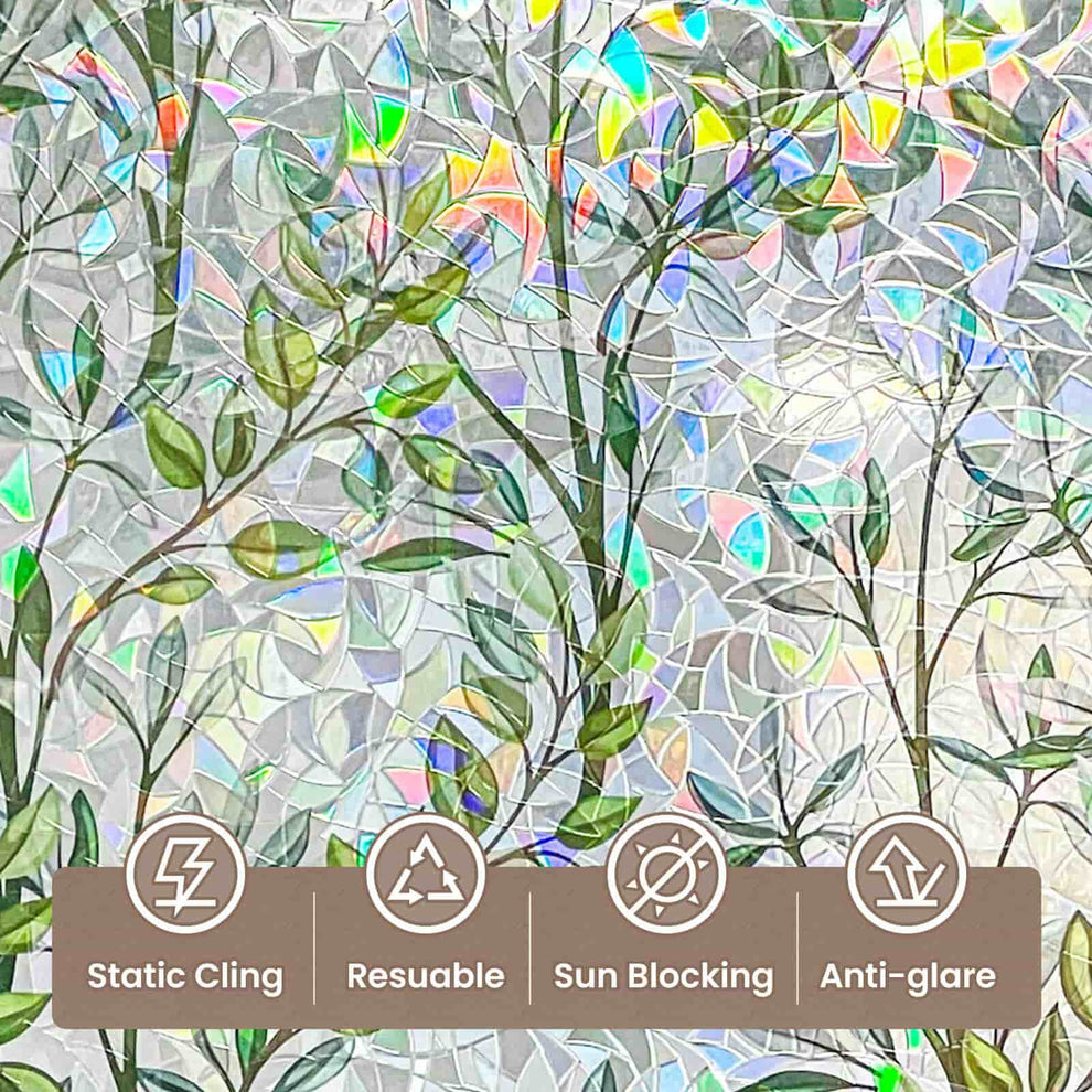 Green Vineman 3D Rainbow Window Film | Laser & Rainbow Effect – ADD.HERES