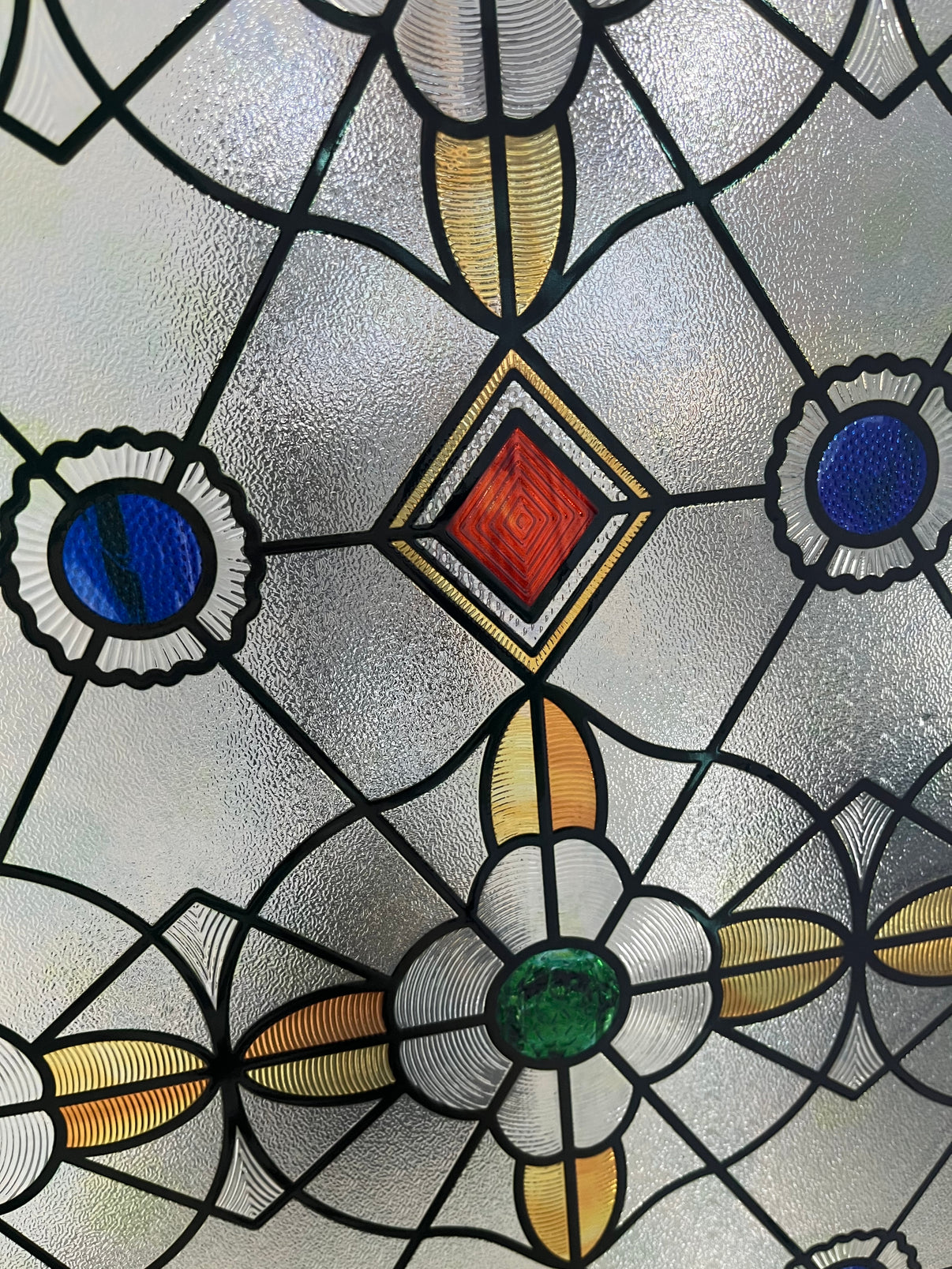 Jewels 3D Stained Glass Window Film | Static Cling Decorative Window ...